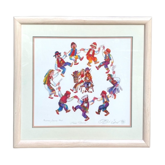 Vintage | Art | Jovan Obican Signed Large Printers Proof Hora Dance No ...